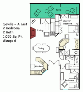 2BR Layout - Arizona Spring Training Condo Rentals